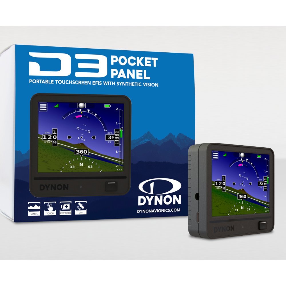 Dynon Avionics D3 Pocket Panel Portable Touchscreen EFIS with Synthetic ...
