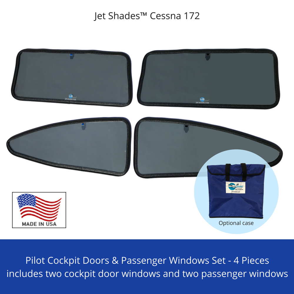 Jet Shades CS72 Removable Tinted Panels for Cessna 172 CS72